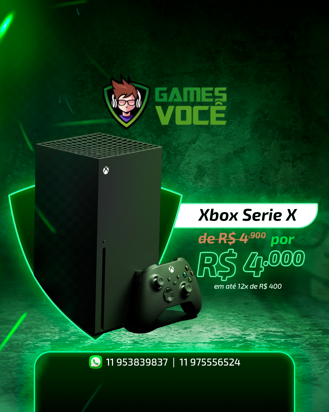 Proposta de identidade visual para redes sociais | Games você • Sandro